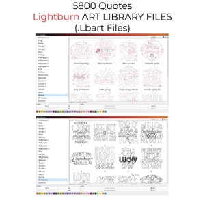 5800 Quotes Lightburn Art Library LBART Files for Laser Engrave ...