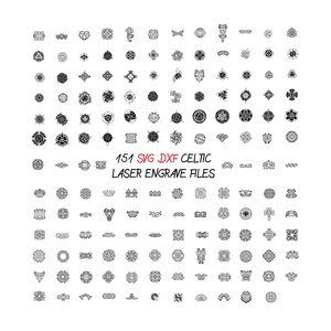 151 SVG Dxf Celtic Pattern Ornament Bundle Laser Engrave Silhouette - Etsy