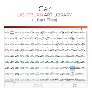 Car Retro Classic Lightburn Art Library (.lbart) Files Cliparts ...