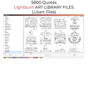 5800 Quotes Lightburn Art Library LBART Files for Laser Engrave ...