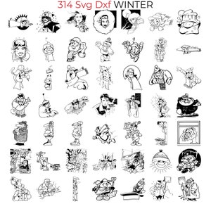 314 Svg Dxf WINTER Bundle for Laser Engrave With Index - Etsy