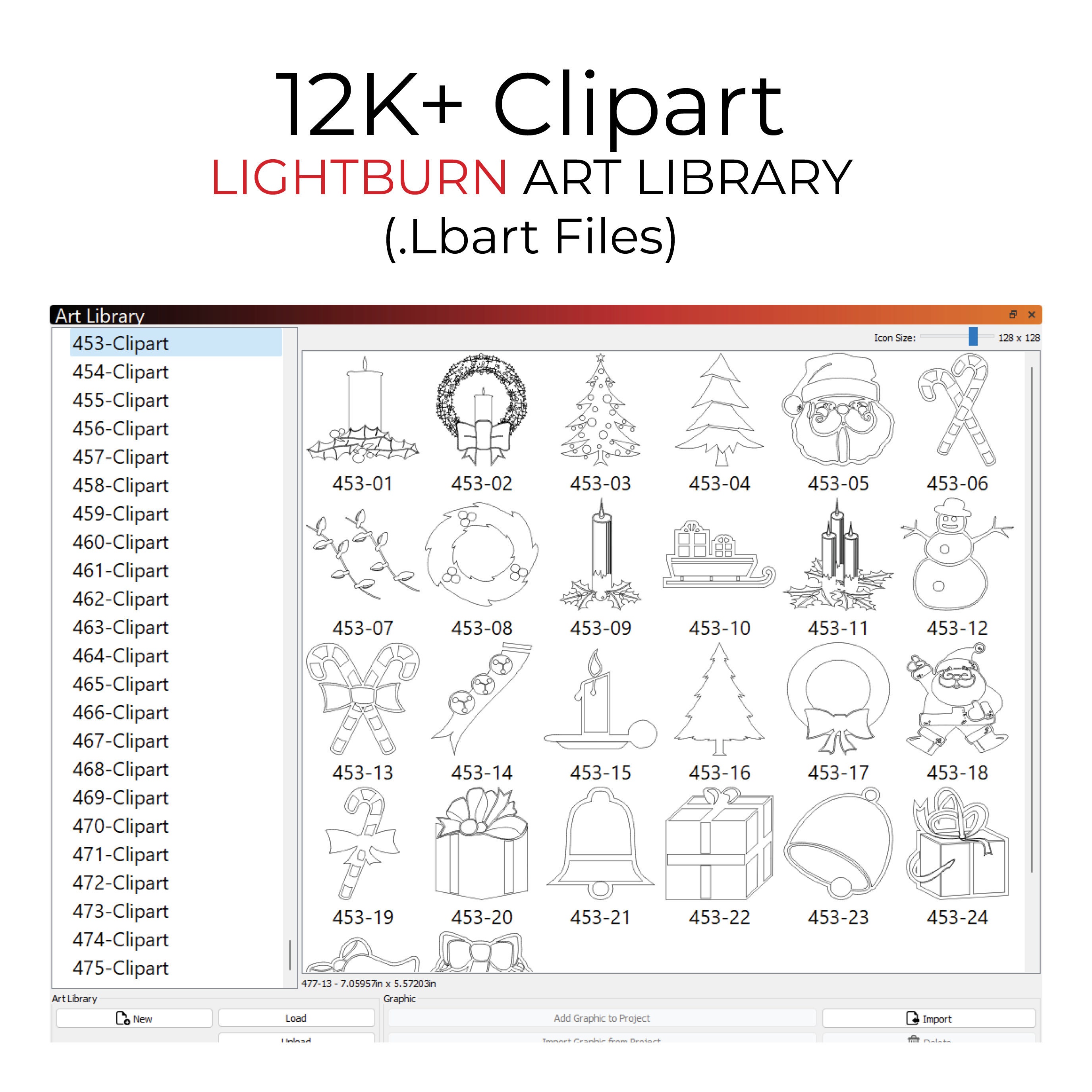 12K Clipart Lightburn Art Library LBART SVG DXF Files for Laser Engrave ...