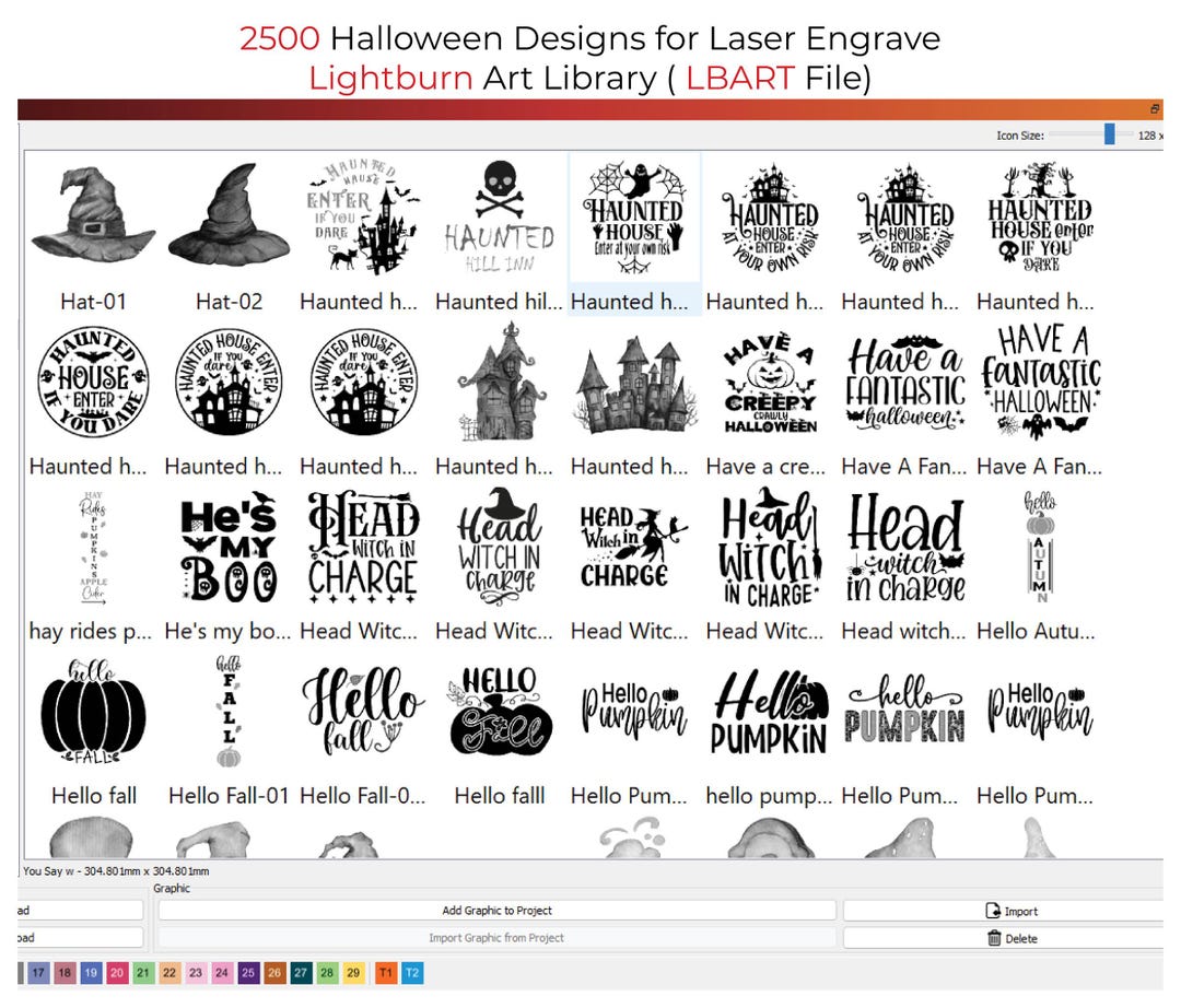 2500 Halloween Clipart Designs Lightburn Art Library (.lbart) Files for ...