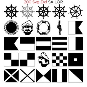 200 Svg Dxf Sailor Bundle for Laser Engrave With Index - Etsy