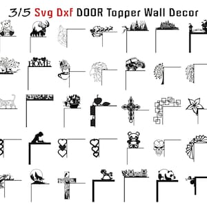 Door Corner Topper SVG DXF Bundle: Laser Cut Wall Decor (digital ...