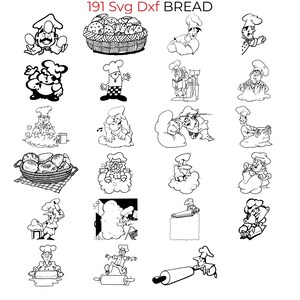 191 Svg Dxf Bread Bundle for Laser Engrave With Index - Etsy