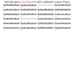 500 SVG Floral Borders Lightburn Art Library (.lbart) Files for Laser ...