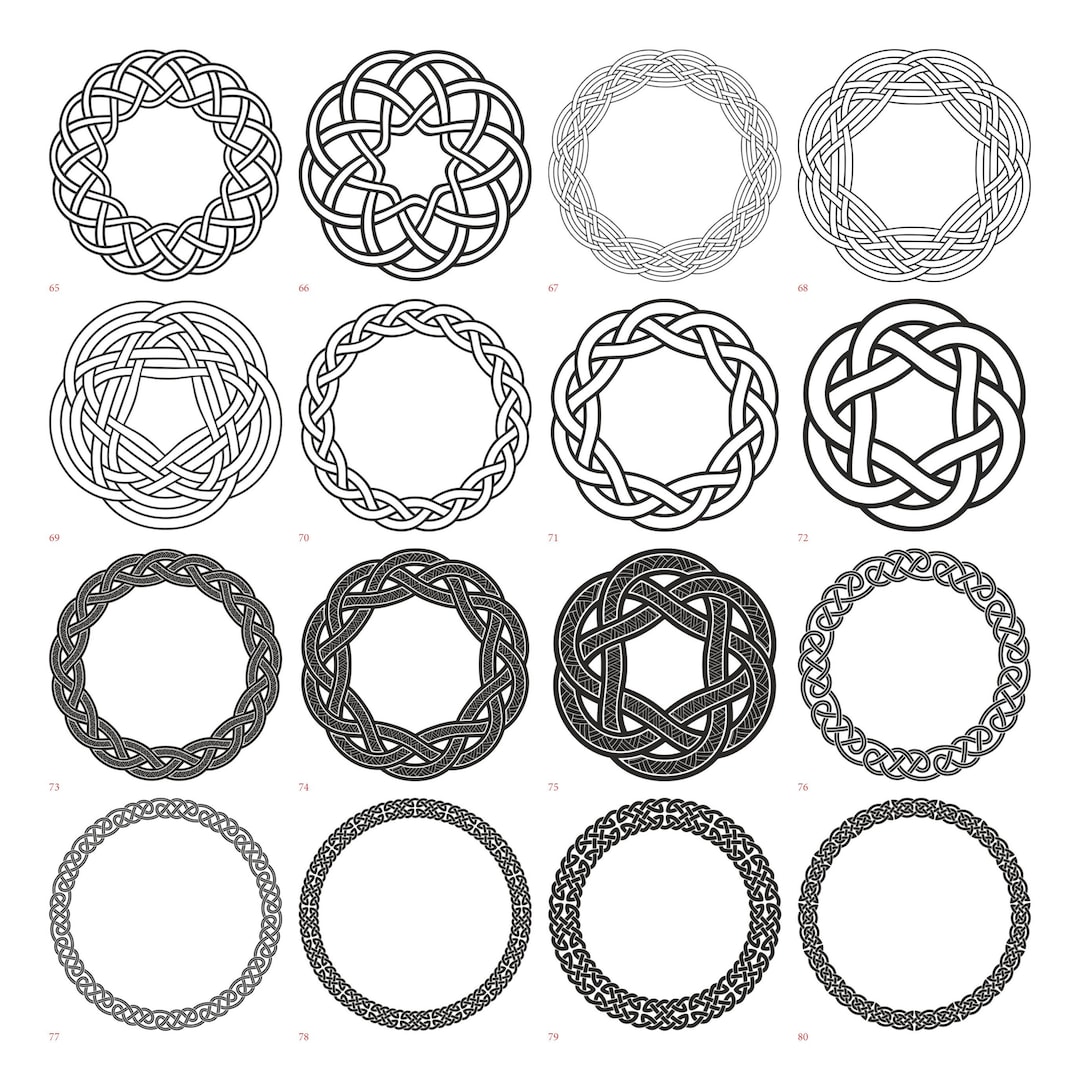 157 SVG Dxf Celtic Round Pattern Ornament Bundle Laser Engrave ...