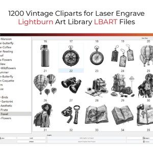 1200 Png Clipart Vintage Designs Lightburn Art Library (.lbart) Files ...