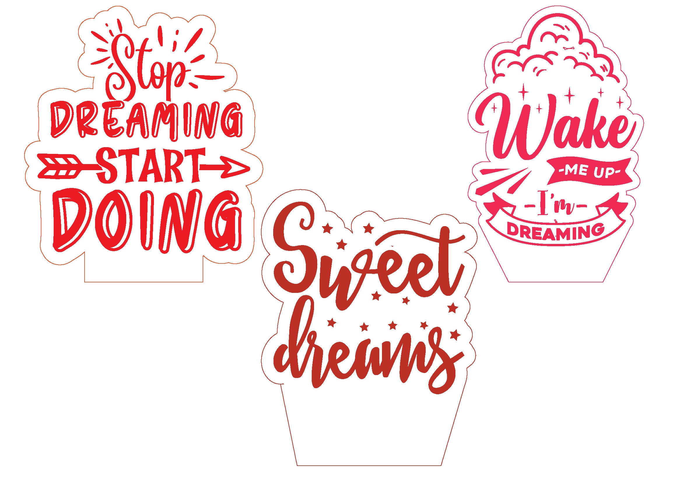 30 Svg Dxf Acrylic Illusion 3d Led Lamp Bundle for Laser - Etsy