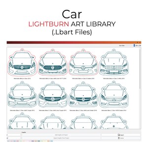 Car Retro Classic Lightburn Art Library (.lbart) Files Cliparts ...