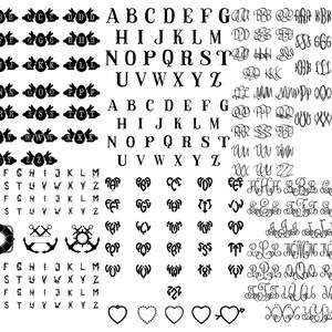 4000 Lbart Monogram Bundle Lightburn Art Library File Frames Splitted ...