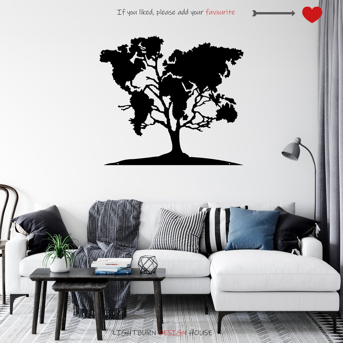 Tree Branch World Map SVG Dxf Png Pdf Eps Unframed Metal - Etsy