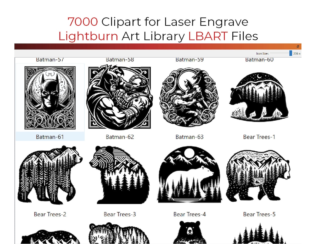 7000 Clipart Designs Lightburn Art Library (.lbart) Files for Laser ...