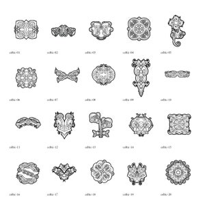 151 SVG Dxf Celtic Pattern Ornament Bundle Laser Engrave Silhouette - Etsy