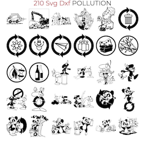 210 Svg Dxf Pollution Bundle for Laser Engrave With Index - Etsy Canada
