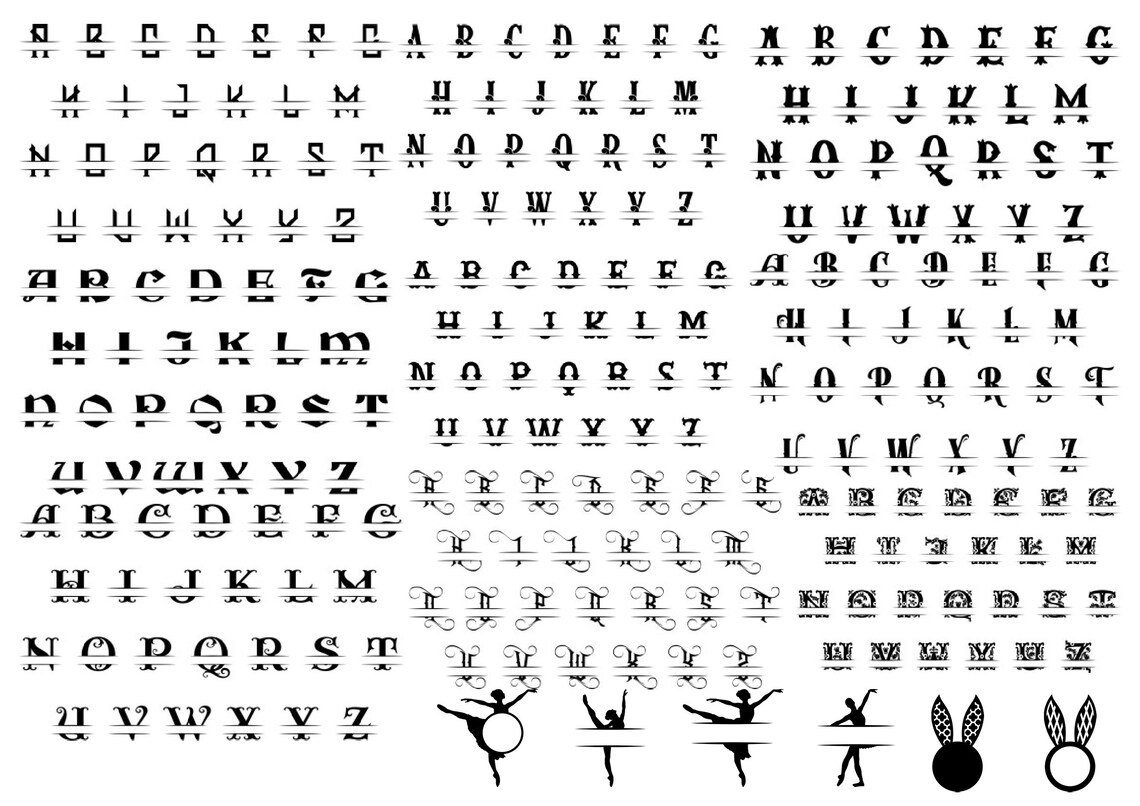 4000 Lbart Monogram Bundle Lightburn Art Library File Frames - Etsy