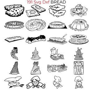 191 Svg Dxf Bread Bundle for Laser Engrave With Index - Etsy