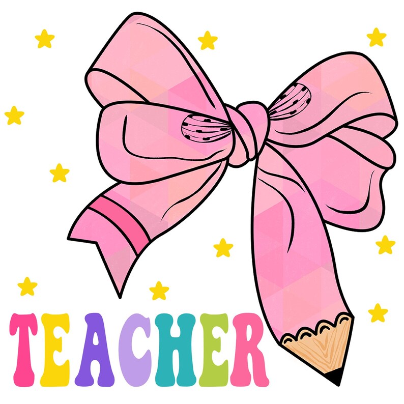 Coquette Pencil Png , Back to School Png , Kindergarten Png , Teacher ...
