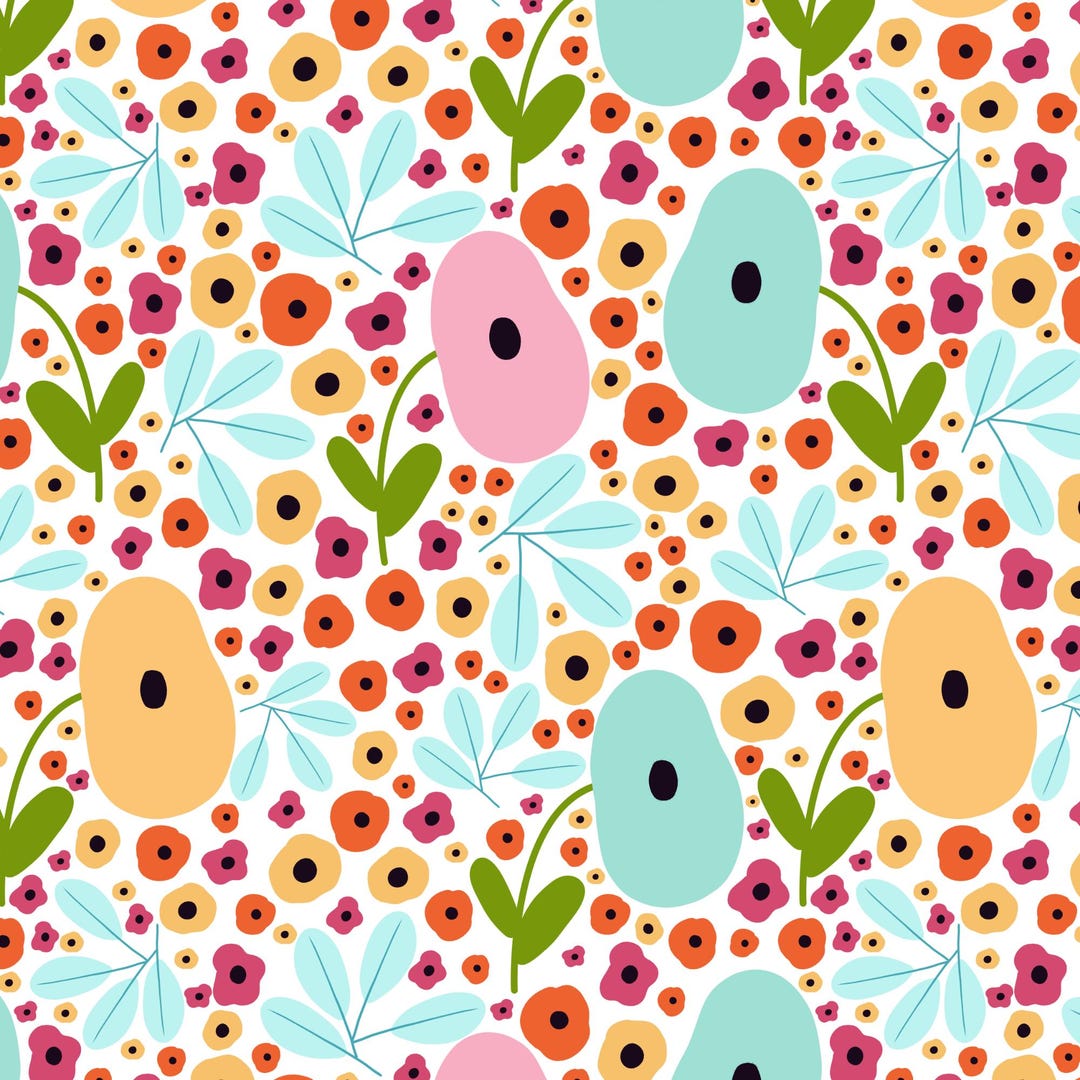 Garden Floral Seamless Repeating Pattern, Spring Flowers Pattern File ...