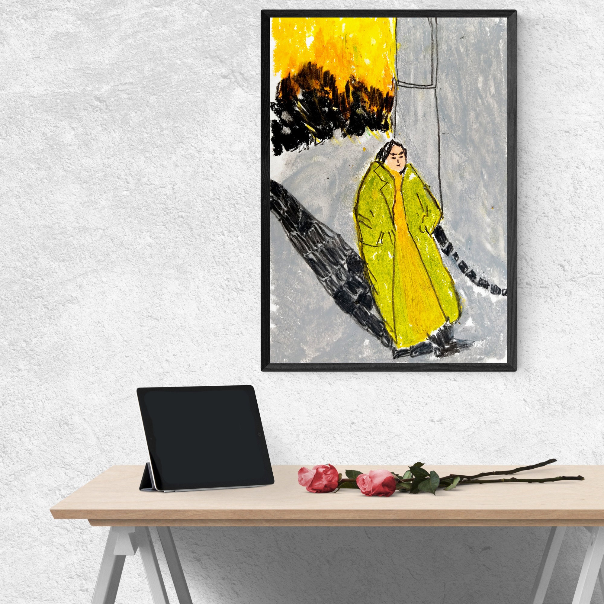 Oil Pastel Printable Illustration Oil Pastel Digital | Etsy