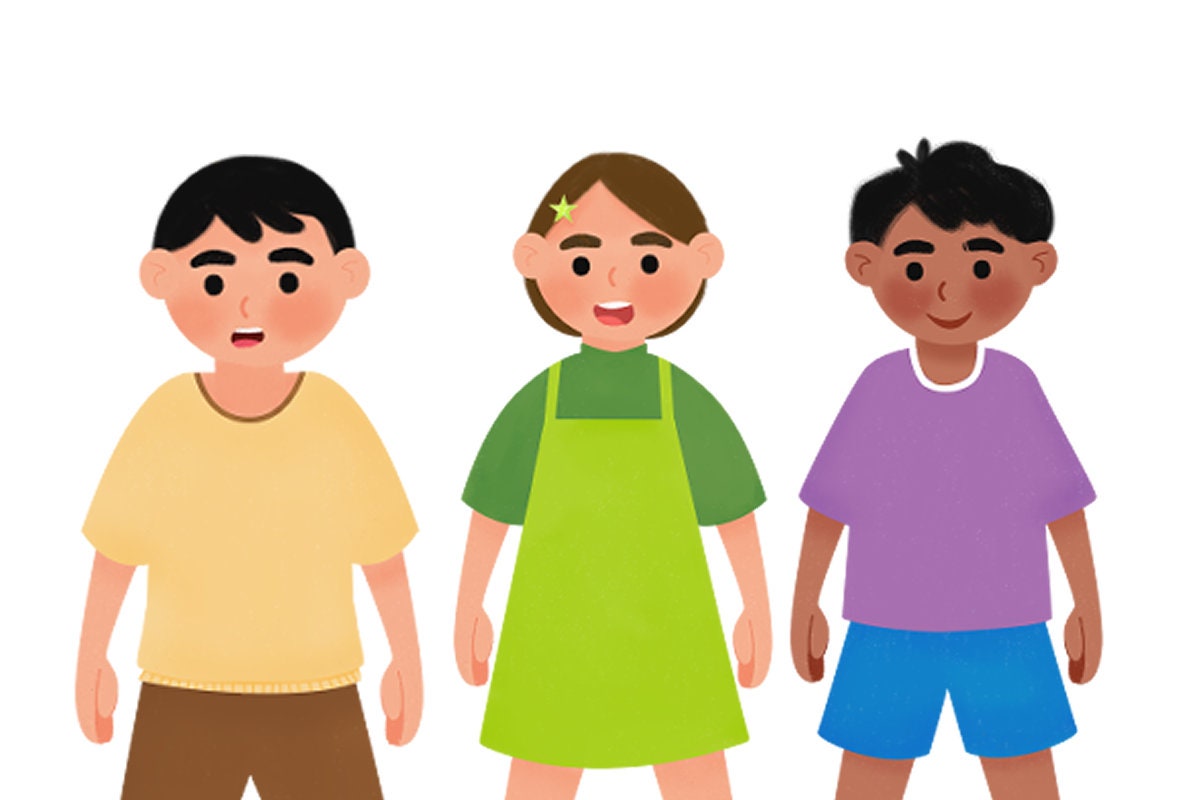 Diverse Kids Clipart Set Cute Boy and Girl Characters Instant Download ...