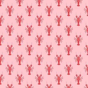 Watercolor Red Lobster Seamless Repeating Pattern, Digital File for ...