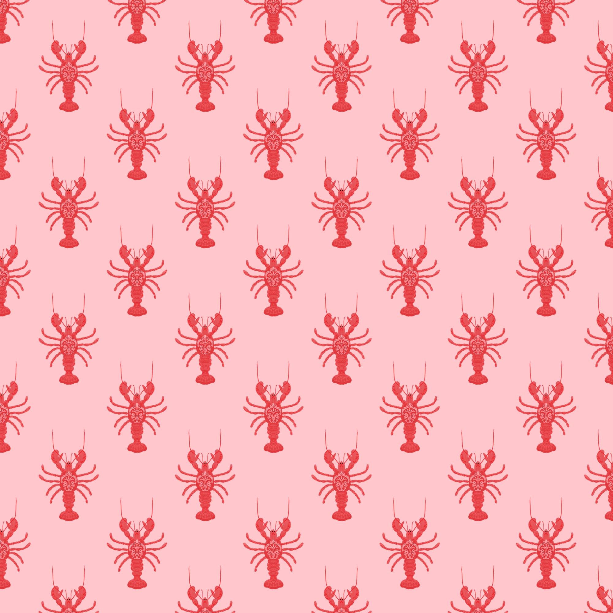 Watercolor Lobster Seamless Pattern: Coastal Summer Design (digital ...