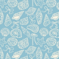 Seamless Digital Pattern Digital Paper, Fish, Sea, Water, Bubbles ...