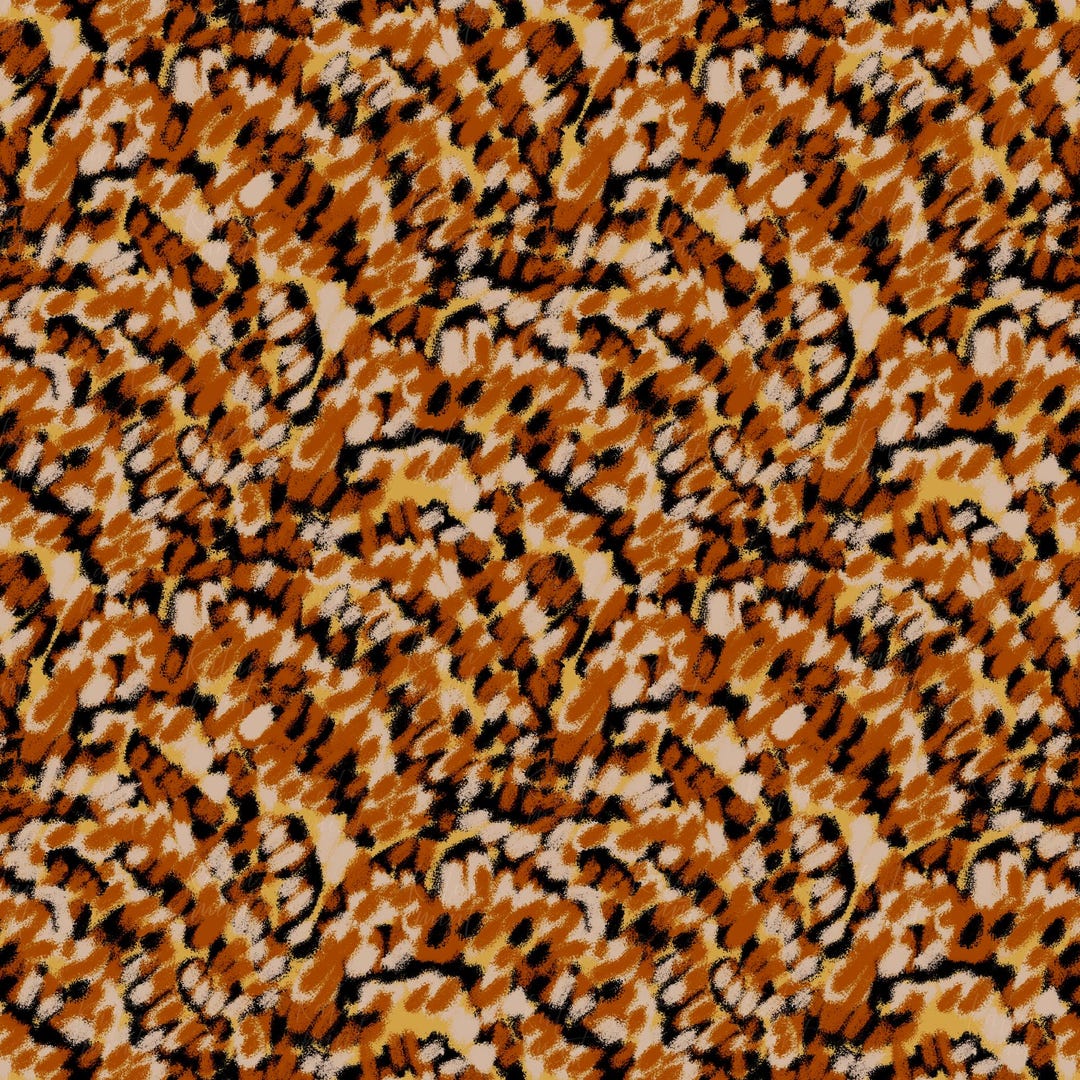 Abstract Bengal Tiger Repeating Pattern : Modern Brush Strokes Seamless ...