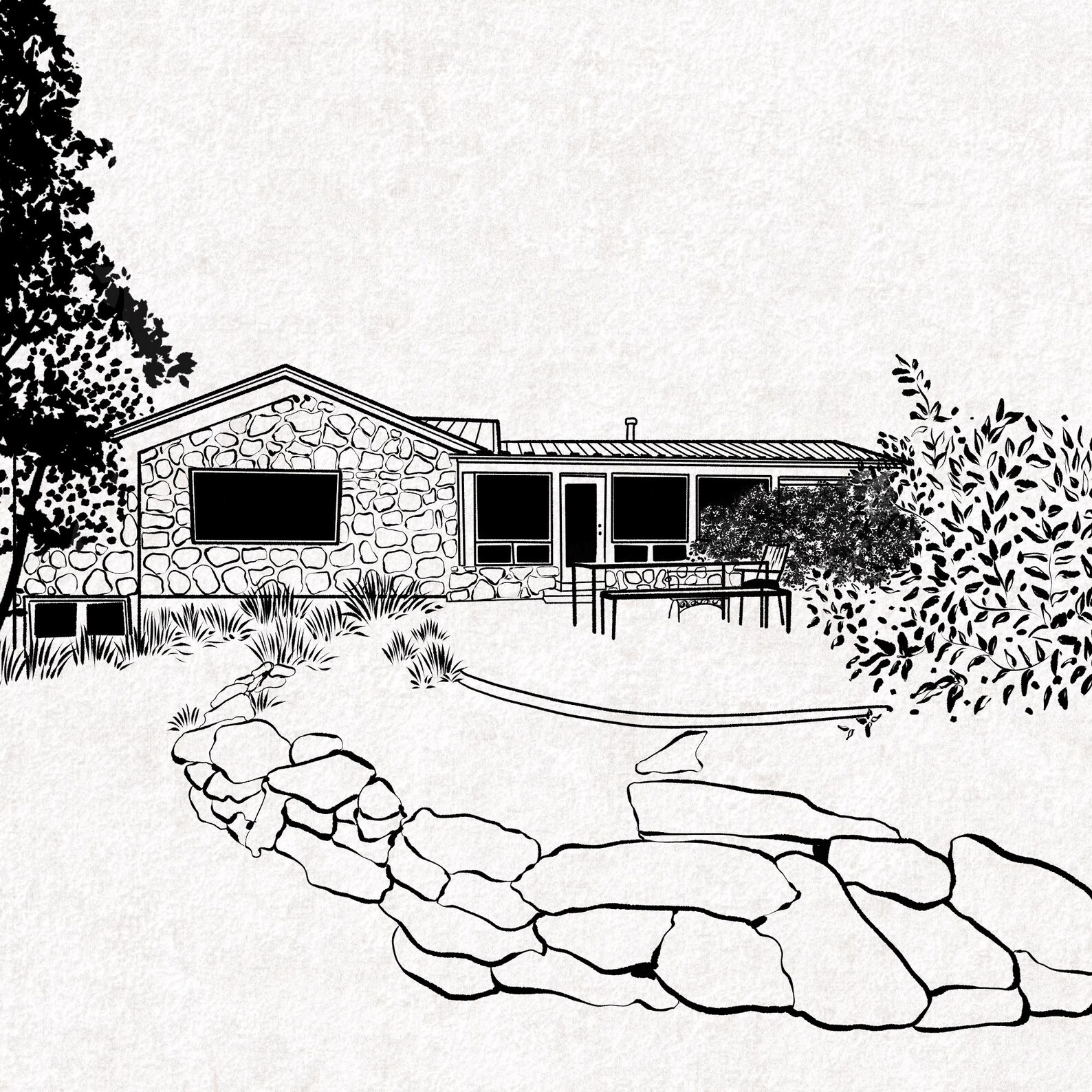 Custom House Sketch: Hand-drawn Home Illustration (digital Download) - Etsy