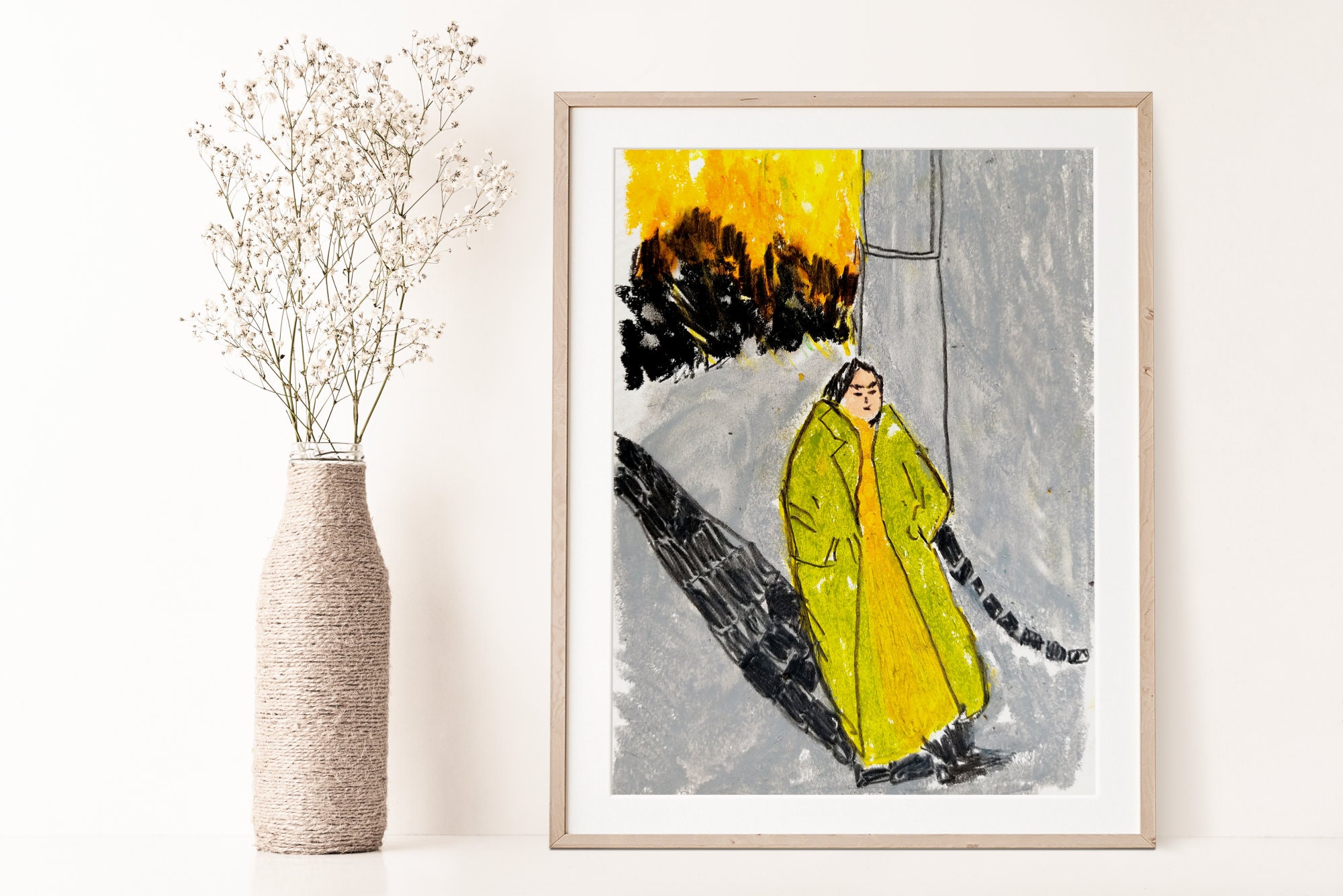 Oil Pastel Printable Illustration Oil Pastel Digital - Etsy