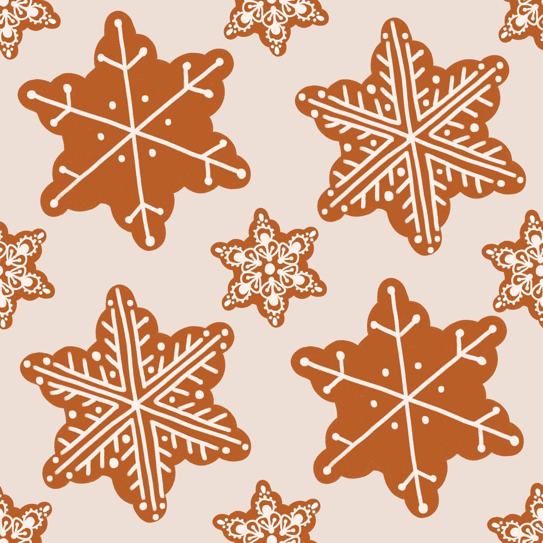 Cookies Christmas Seamless Repeating Pattern, Gingerbread Pattern PNG ...