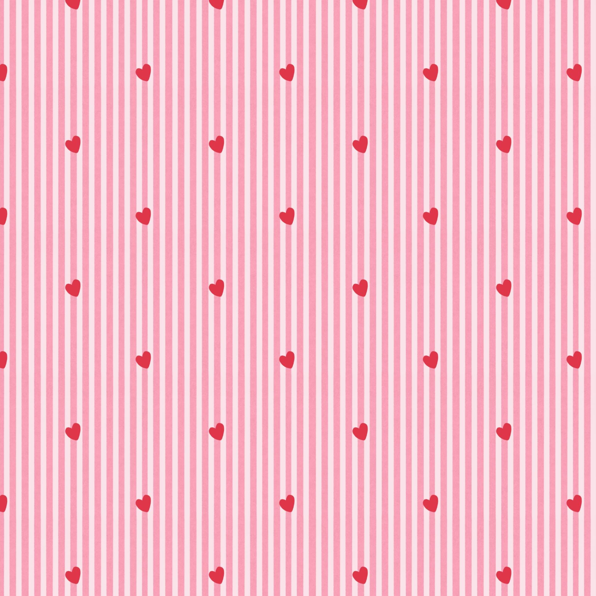 Valentine Hearts Pattern: Pink Watercolor Stripes, Commercial Use ...