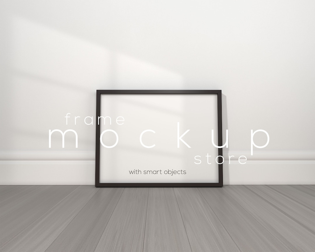 Frame Mockup, Horizontal Frame Mockup, Black Frame, Landscape Frame ...