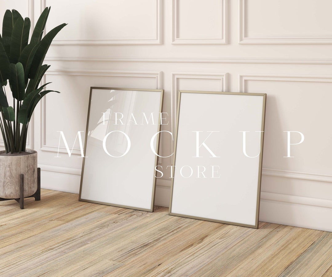 Two Frame Mockup, Neutral Frame Mockup, Vertical Mockup, Boho Frame ...