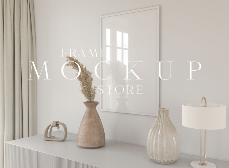 Neutral Frame Mockup White Frame Mockup Vertical Mockup - Etsy