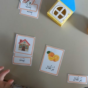 Montessori Inspired 3 Part Vocabulary Nomenclature Arabic Flashcards ...