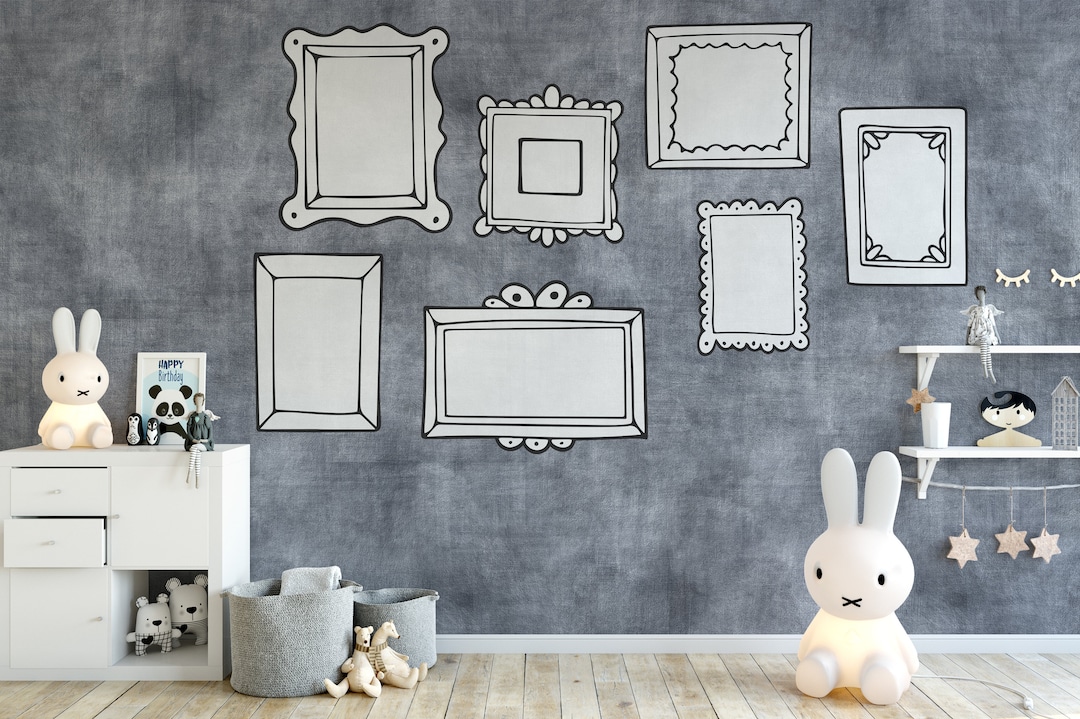 Coloring Blanks 7 Frame Set Kids Frame Art Coloring, BLANK Frames Ready ...