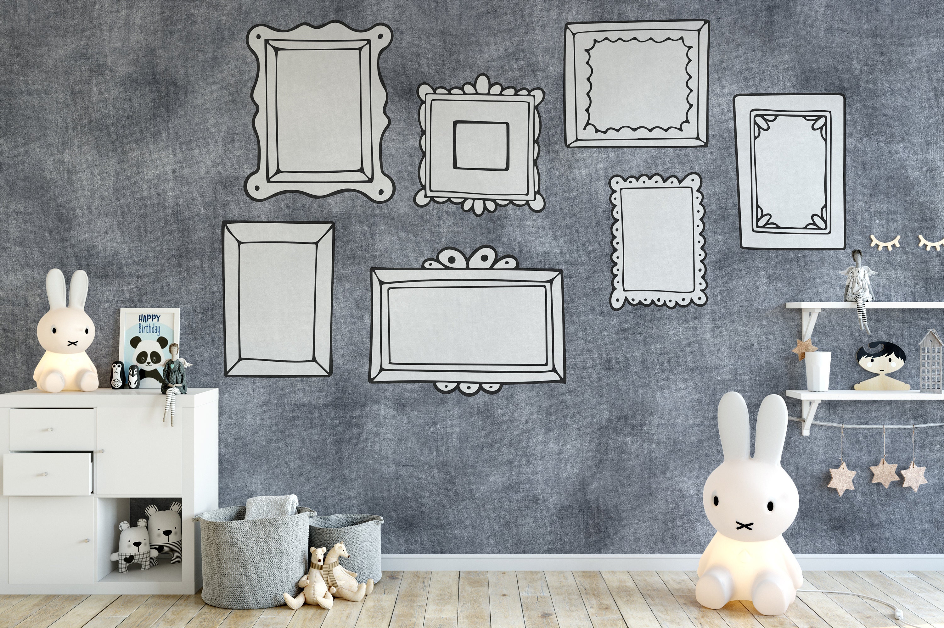 Coloring Blanks 7 Frame Set Kids Frame Art Coloring, BLANK Frames Ready ...