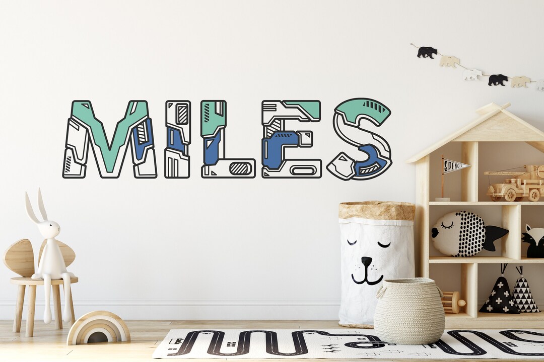 Personalized Gift Kids Name Art Coloring, CYBORG Alphabet Alien ...