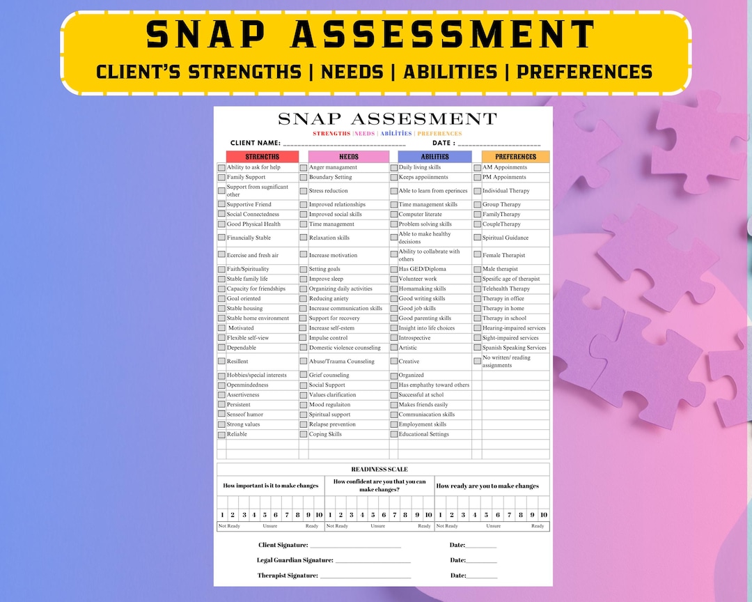Strengths Needs Abilities Preferences Assessment Template | Fillable ...