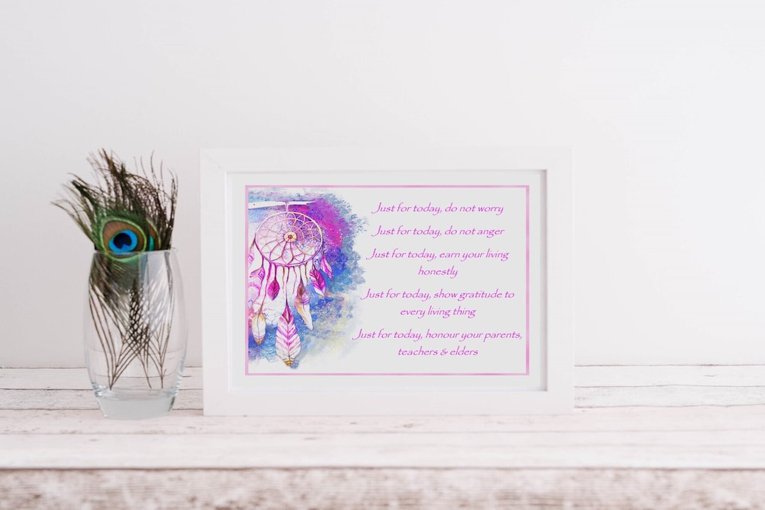 Reiki Principles Printable Digital Art | Coloured Dreamcatcher ...