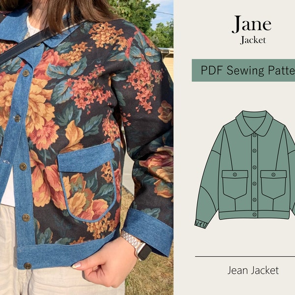 Denim Jacket Pattern - Etsy