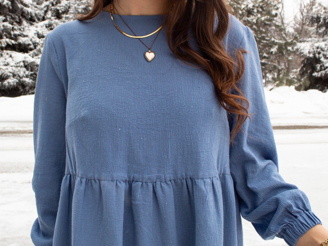 Smock Dress Digital PDF Sewing Pattern Gathered Skirt US - Etsy