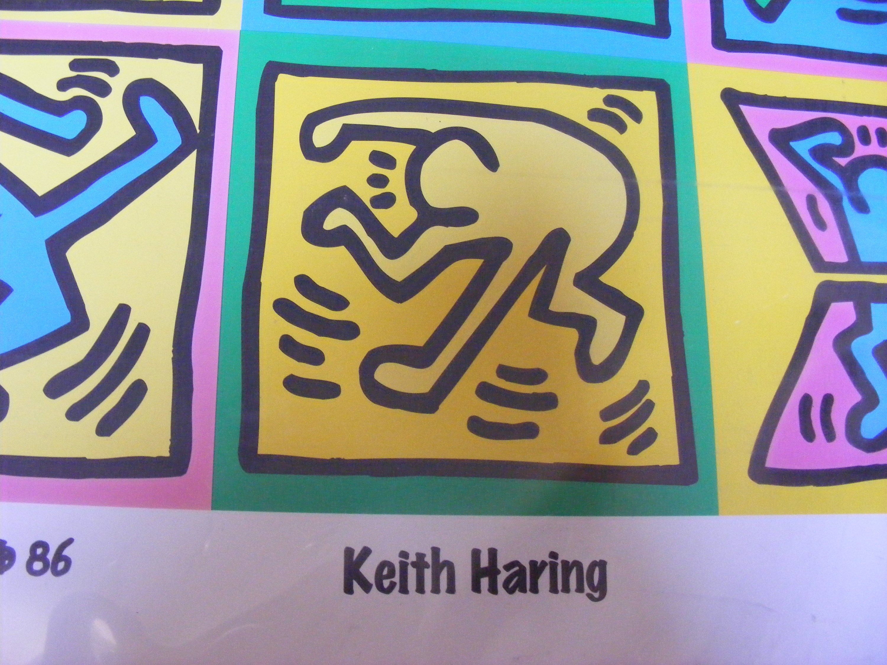 Keith Haring Signed Lithograph, Large Piece, From 1986, Pop Art, - Etsy