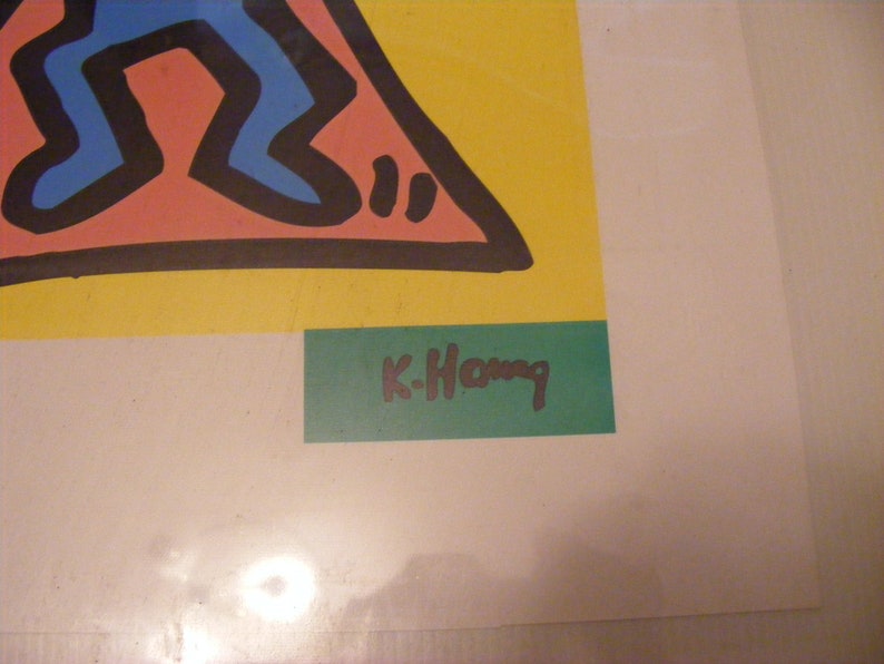 Keith Haring Signed Lithograph, Large Piece, From 1986, Pop Art, - Etsy