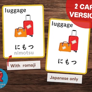 Japanese Flashcard Mega Bundle, Learn Japanese Words Starter Set, Japan ...