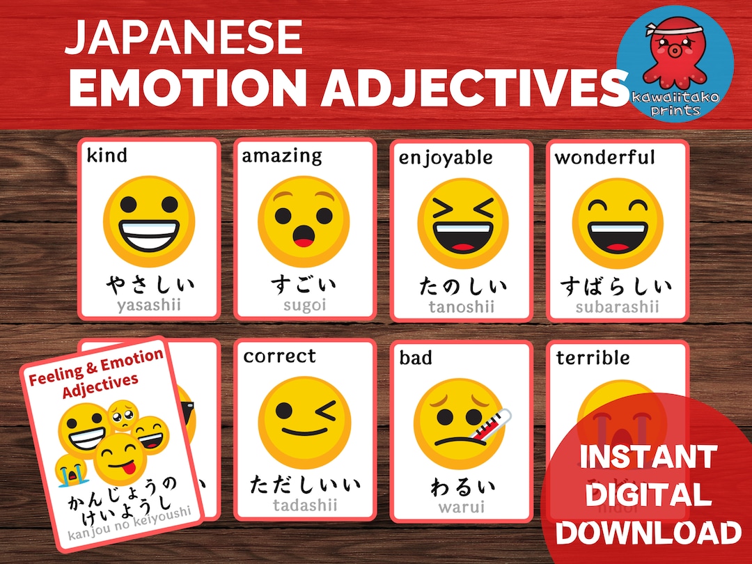 Tarjetas didácticas de adjetivos de sentimientos y emociones - Etsy España