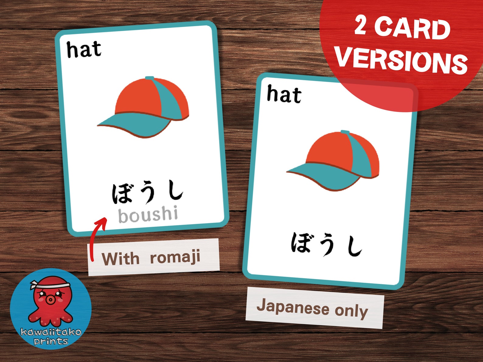 Japanese Flash Card, Learn Japanese, Favorites Bundle, Japan Vocabulary ...